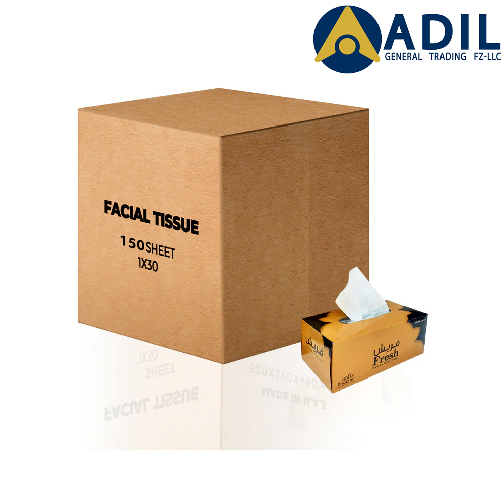 Fresh Facial Tissue 150 Sheet Pack Of 30 Pieces - Adil Trader