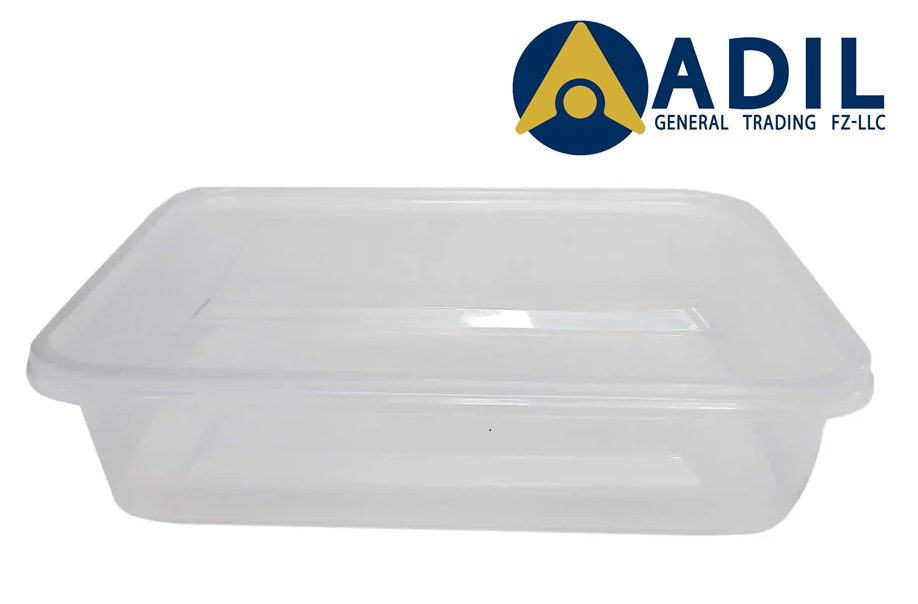Clear Microwavable Container Rectangle With Lid 1X500 Pieces - Adil Trader
